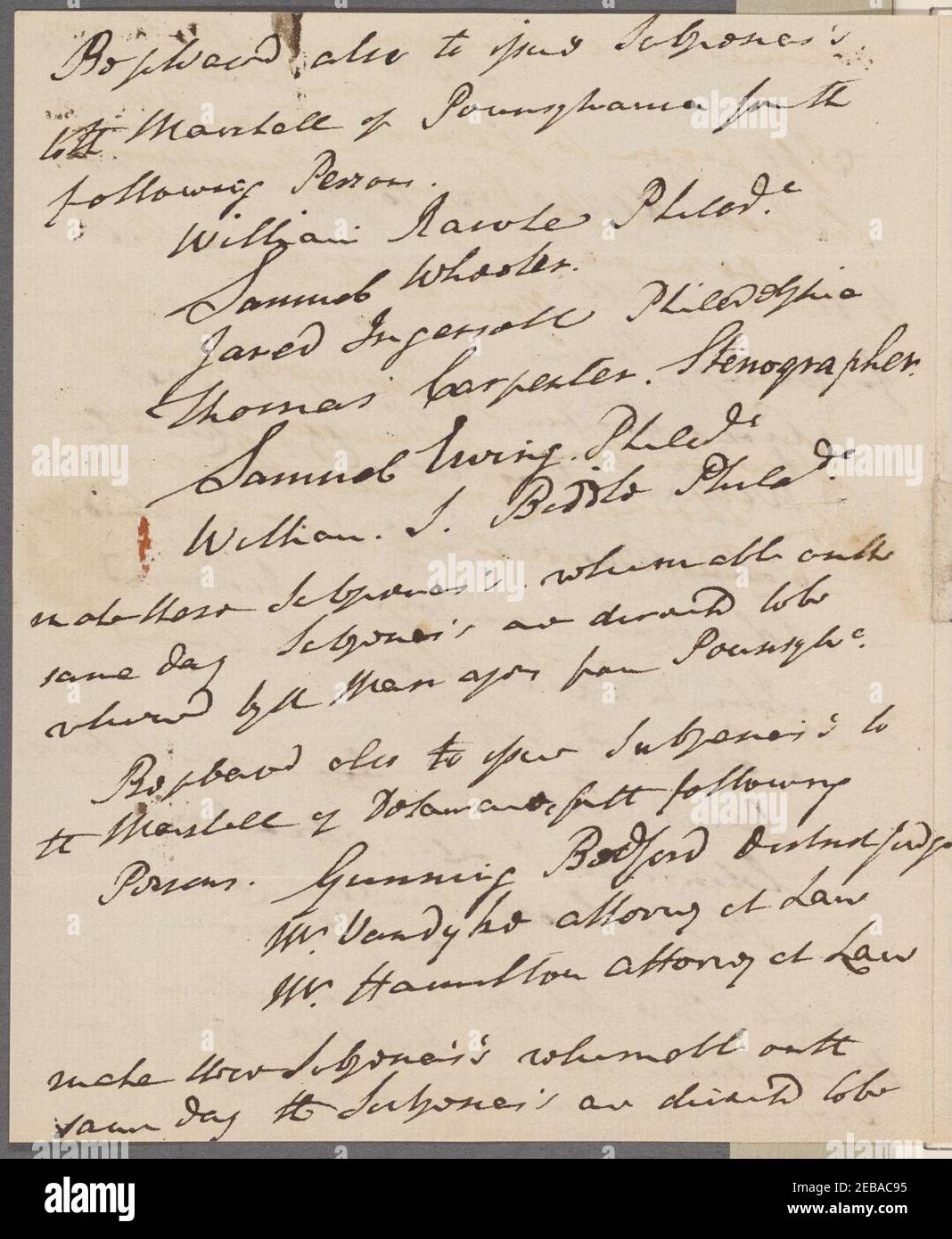 Chase, Samuel. Baltimore. To Samuel Otis Stock Photo - Alamy