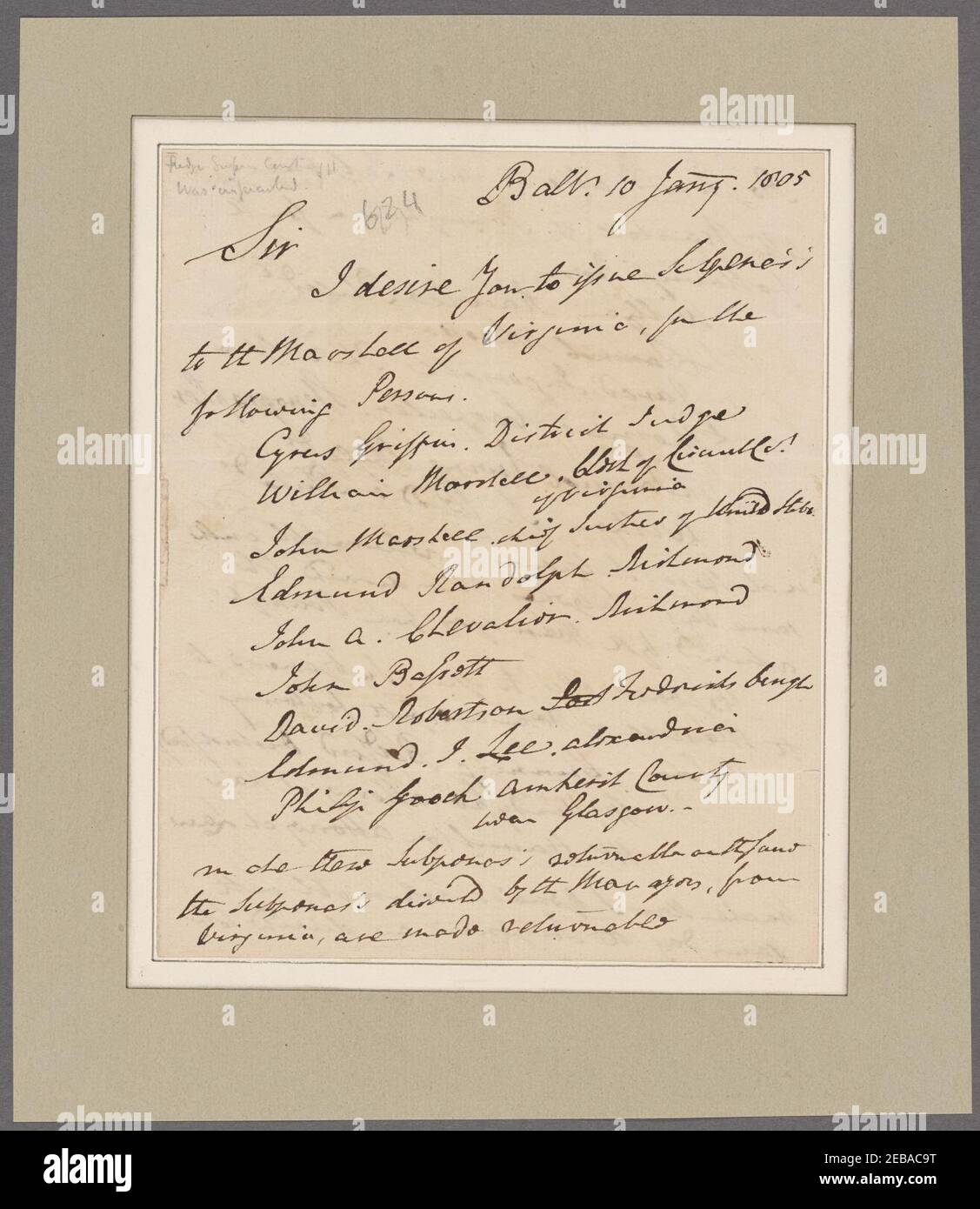 Chase, Samuel. Baltimore. To Samuel Otis Stock Photo - Alamy