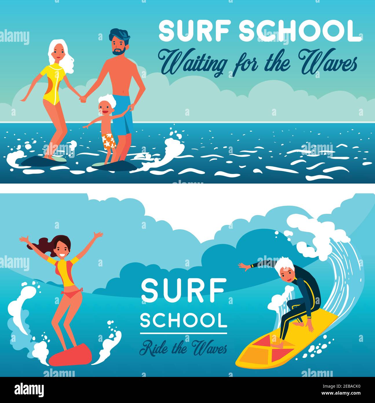 School lesson on beach Stock Vector Images - Alamy