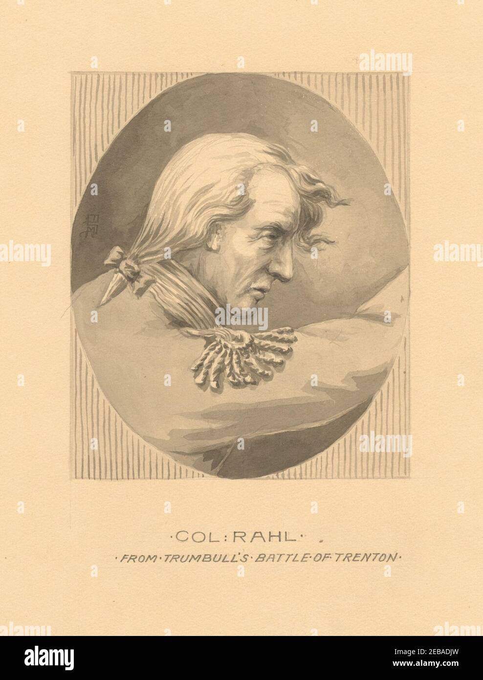 Col. Rahl from Trumbull's Battle of Trenton Stock Photo - Alamy