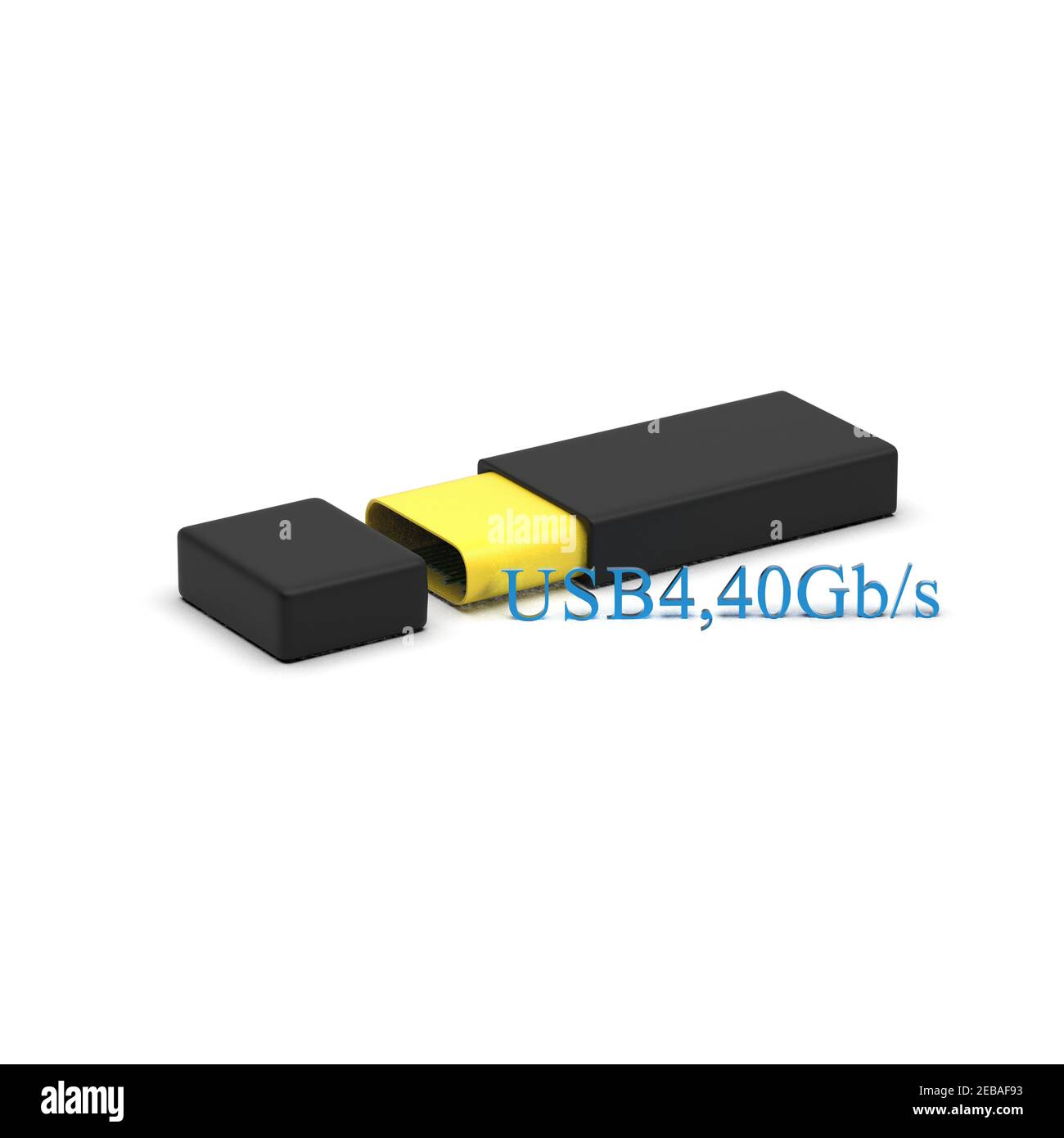 The 3d rendering of USB Type C or USB 4 connector cable line art 3d ...