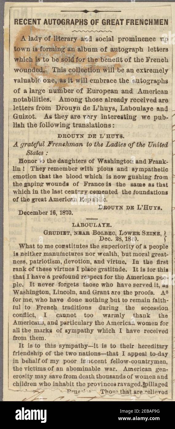 Constituent letters, 1875 Stock Photo - Alamy