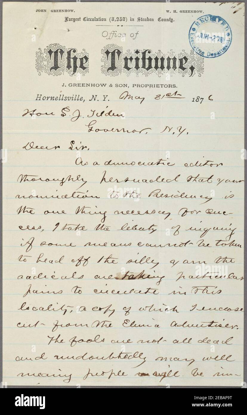 Constituent letters, 1876 Jan-Jun Stock Photo - Alamy