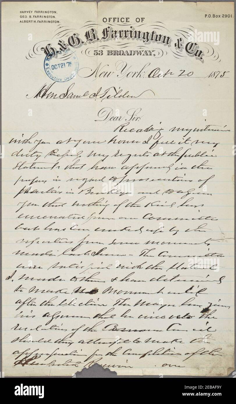 Constituent letters, 1875 Stock Photo - Alamy