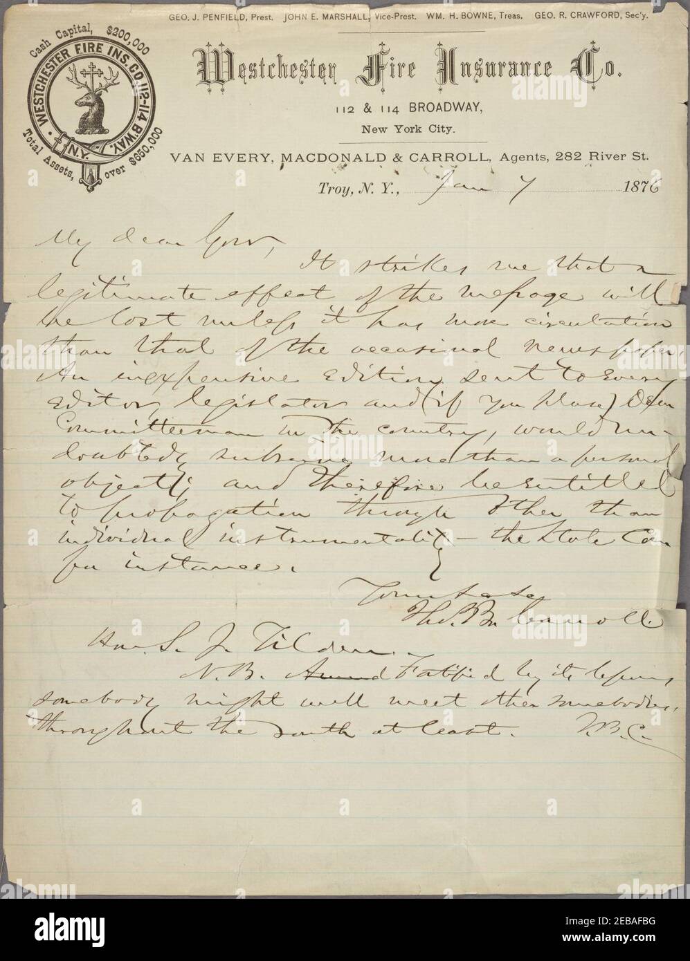 Constituent letters, 1876 Jan-Jun Stock Photo - Alamy