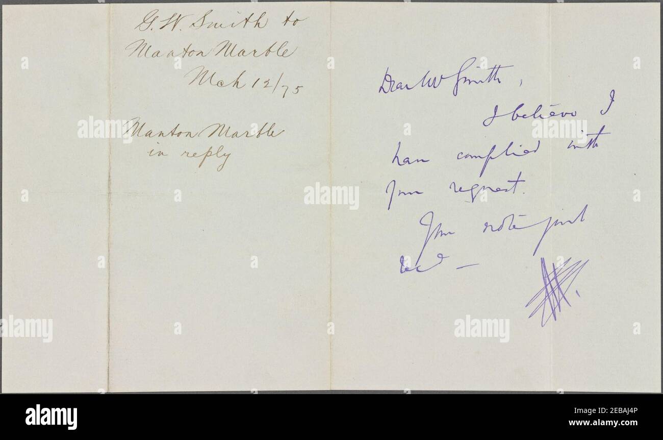 Correspondence with Manton Marble Stock Photo - Alamy