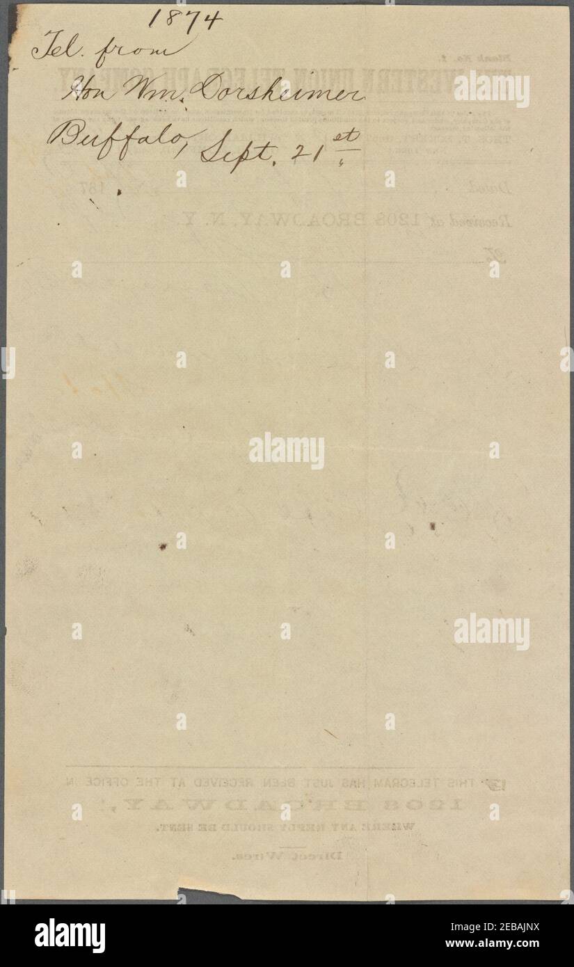 Correspondence with Samuel J. Tilden Stock Photo - Alamy