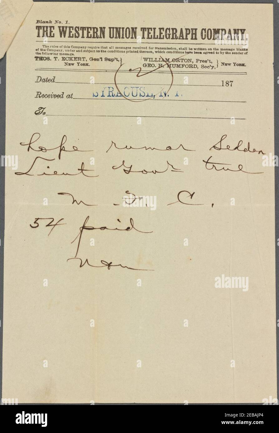 Samuel j tilden hi-res stock photography and images - Alamy