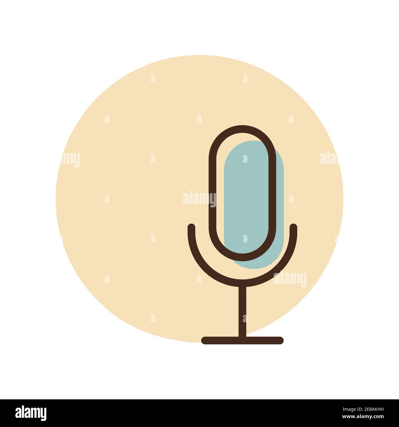 Record microphone mic vector icon. E-commerce sign. Graph symbol for ...