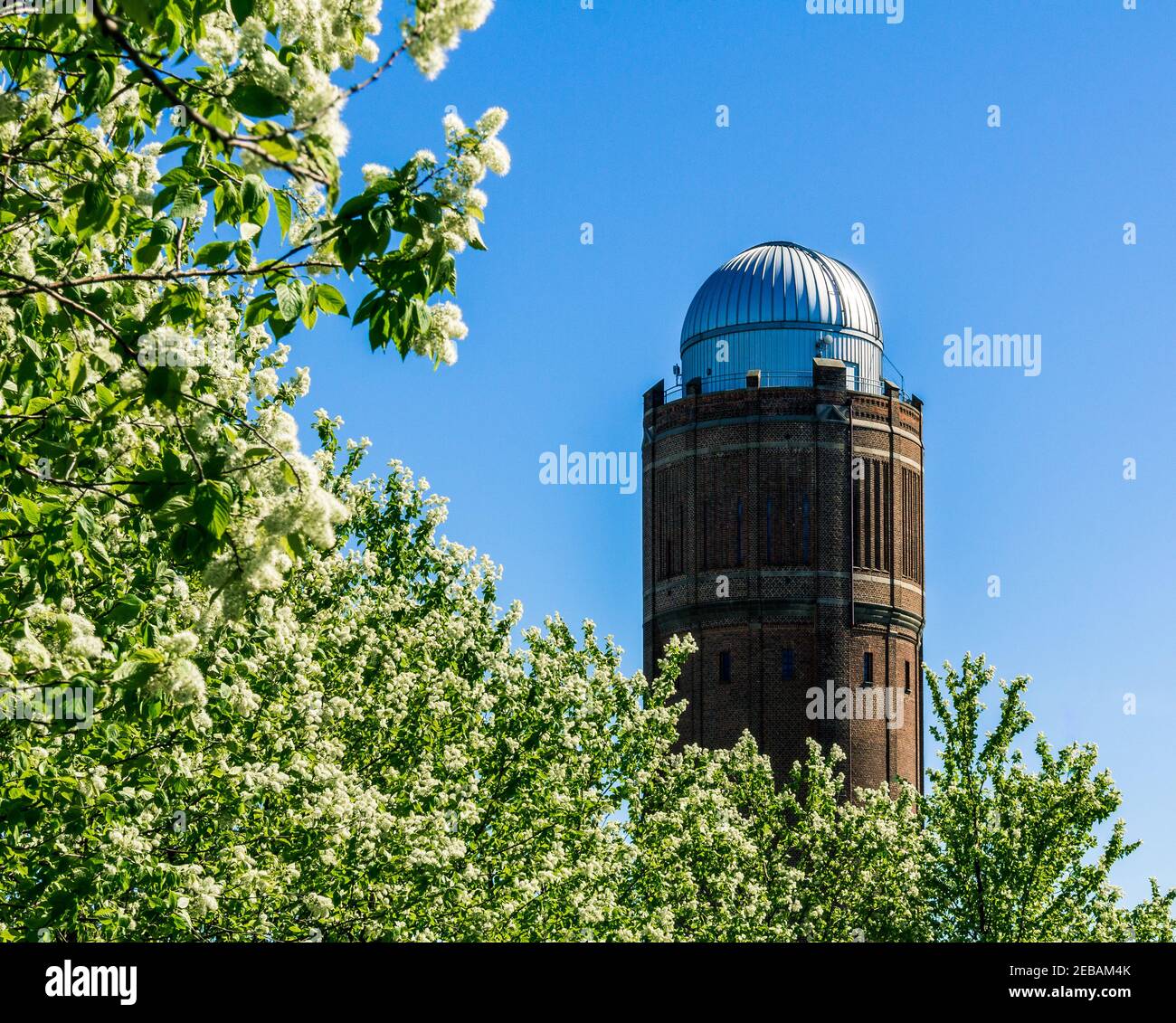 The old observatory at the university in Lund Sweden during spring ...