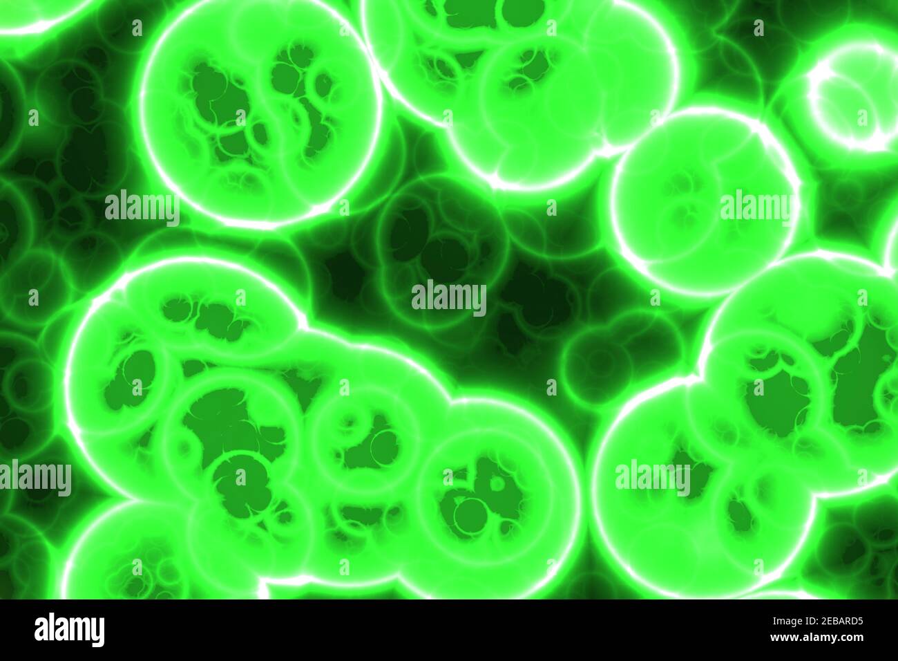 creative cute many biological living cells computer art background or ...