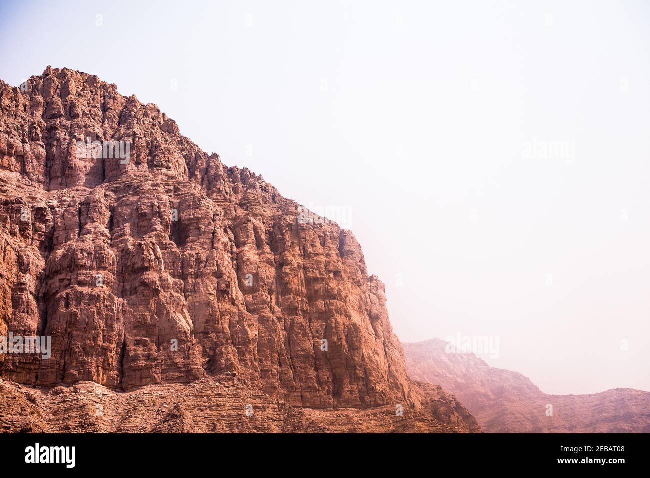 Wide-angle lens shot of mountains in Khasab, Oman Stock Photo - Alamy