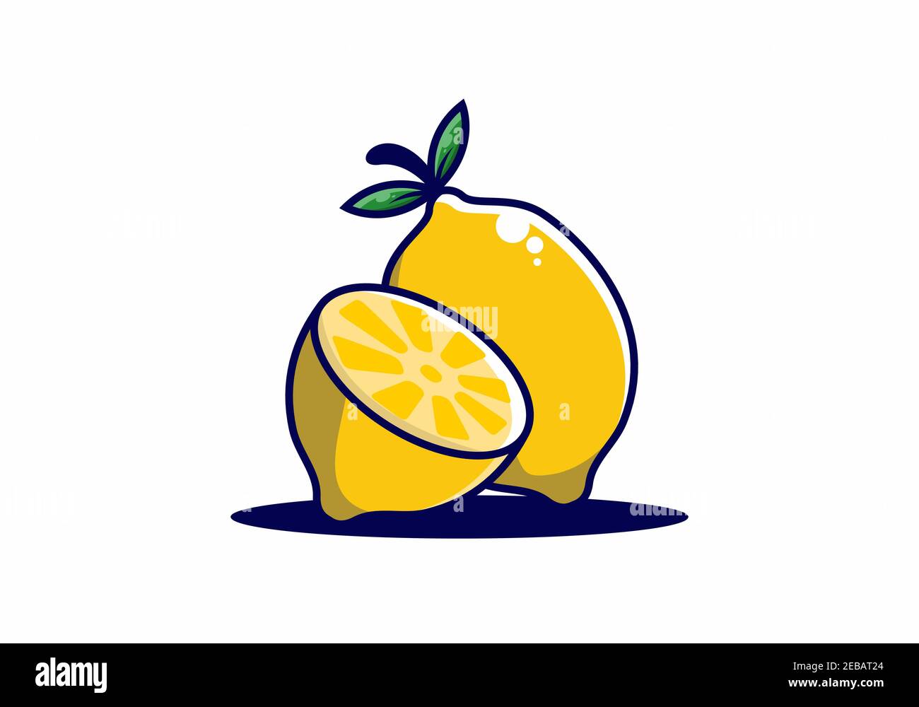 Fresh yellow lemon fruit design Stock Vector Image & Art - Alamy