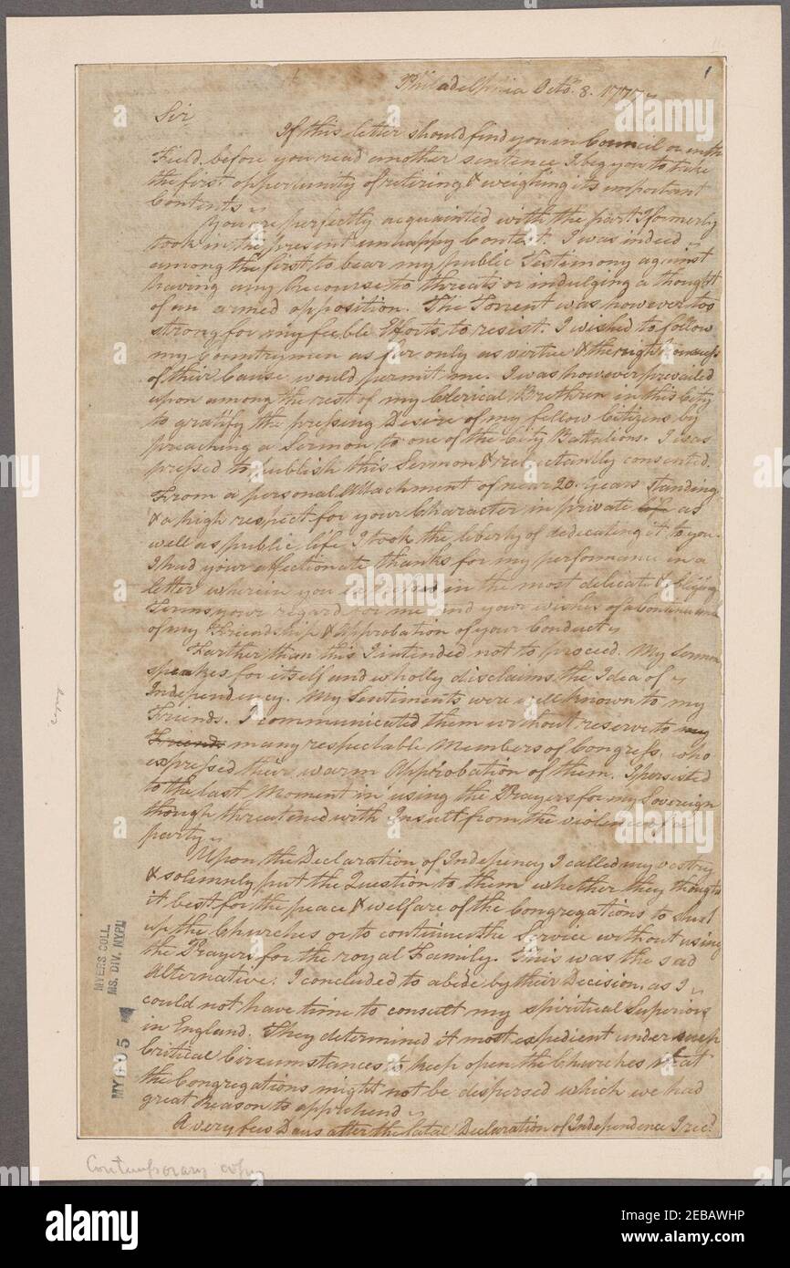 Jacob duche hi-res stock photography and images - Alamy