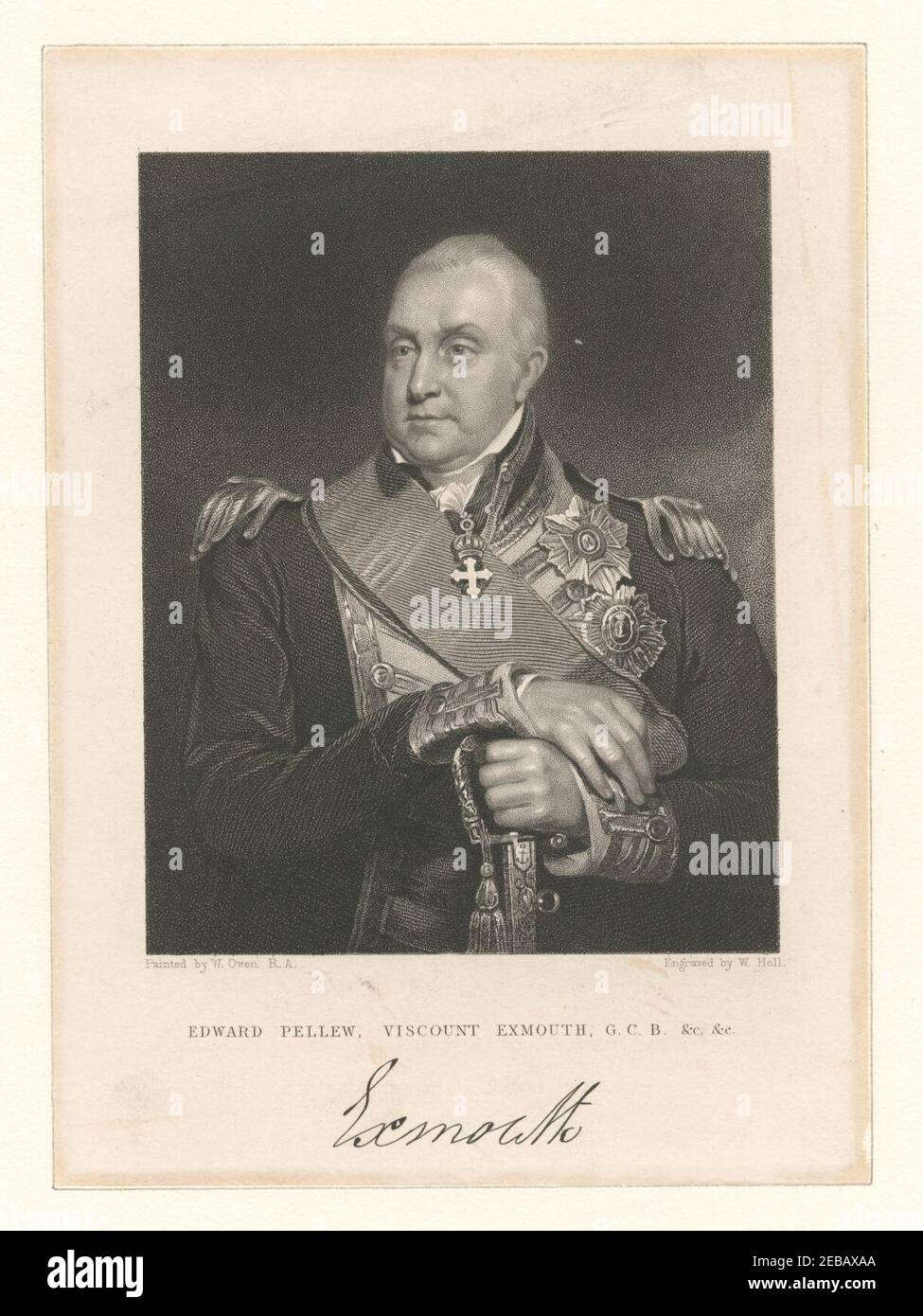 Edward Pellew, Viscount Exmouth G.C.B. &c. &c Stock Photo - Alamy