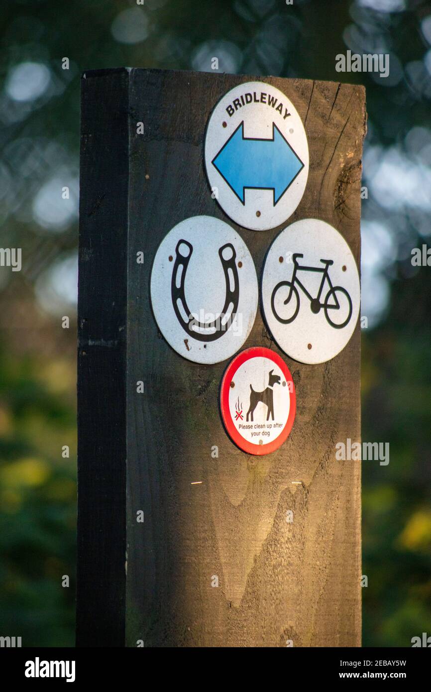 Park Signs in Robin Hill Country Park. Isle of Wight. Red squirrel ...