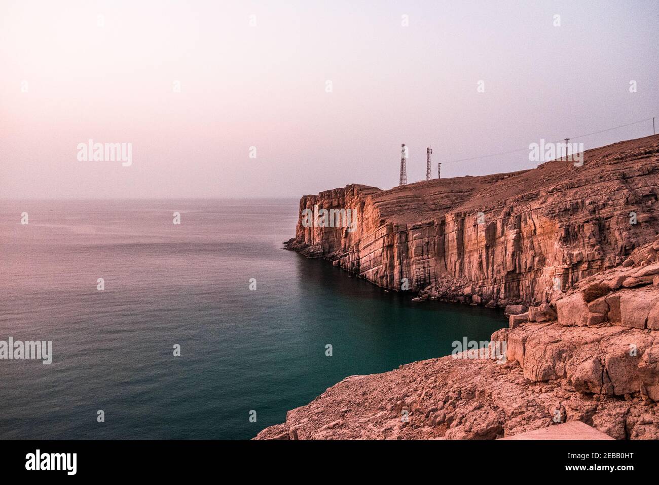 Wide-angle lens shot of the sea near Khasab, Oman Stock Photo - Alamy