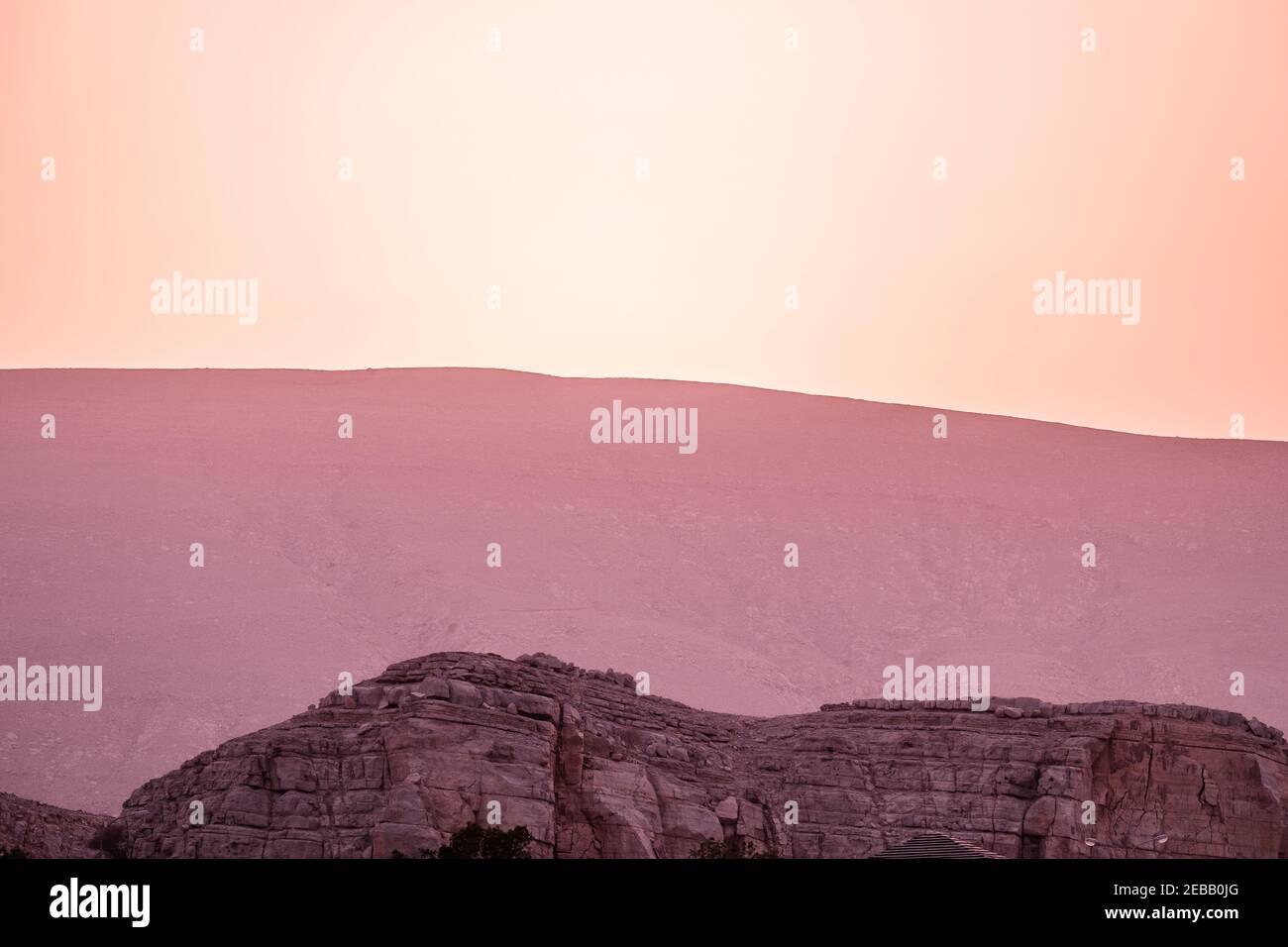 Wide-angle lens shot of mountains in Khasab, Oman Stock Photo - Alamy