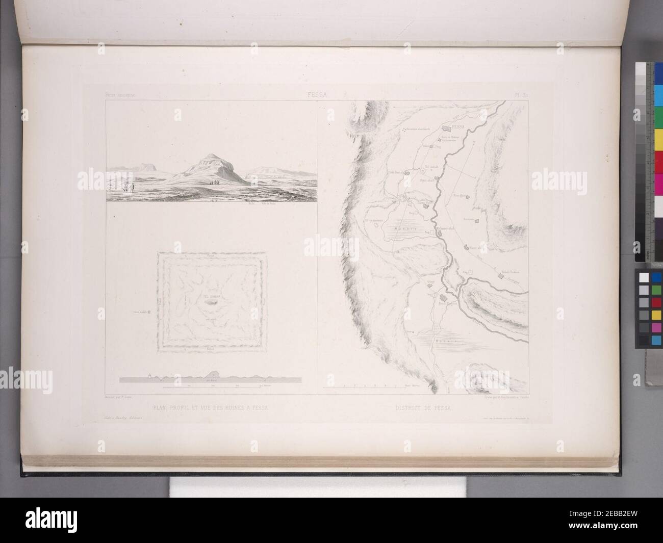 Fessa. Plan topographique, plan, profil et vue Stock Photo - Alamy