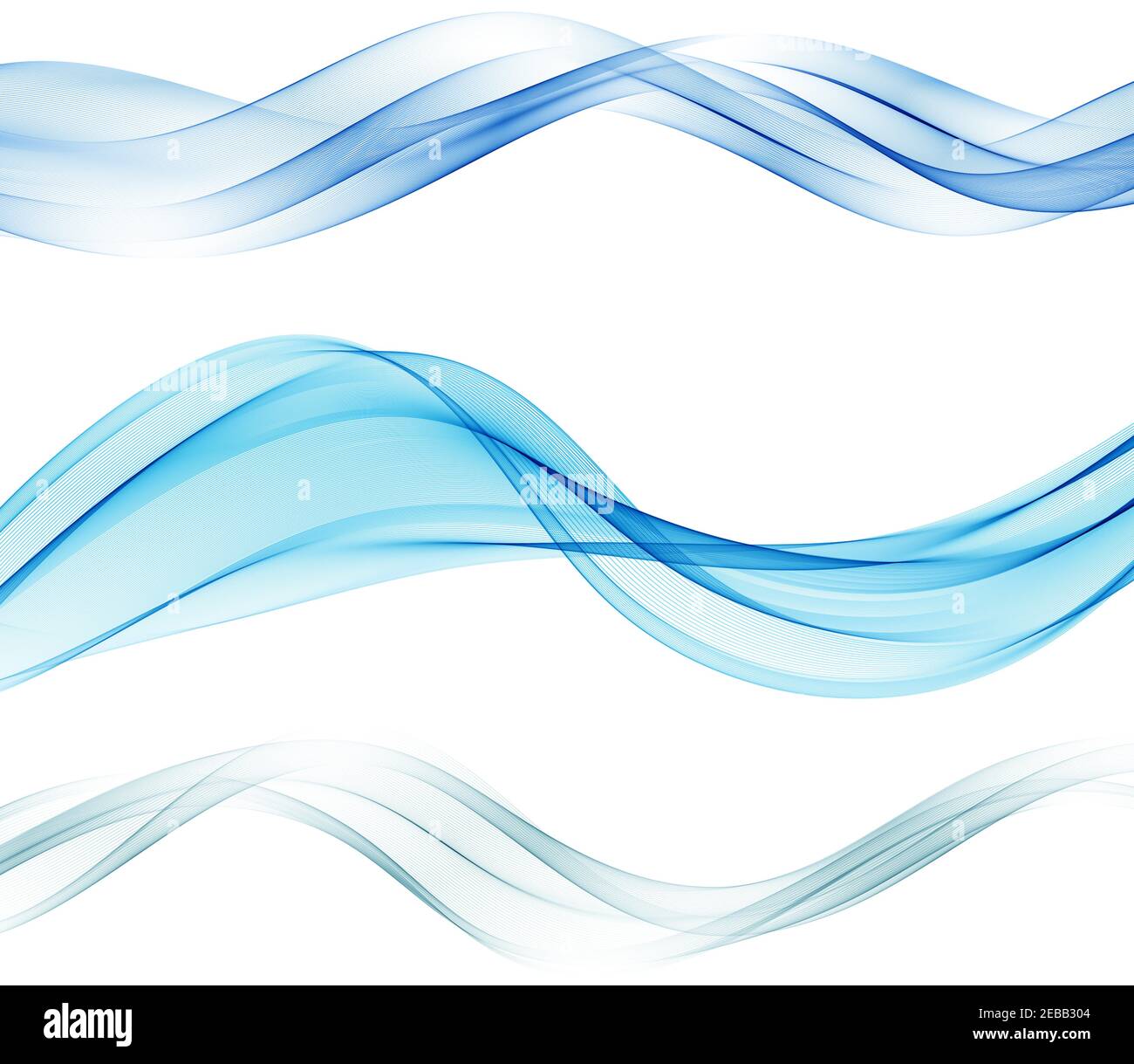 Set of blue abstract wave design element Stock Vector Image & Art - Alamy