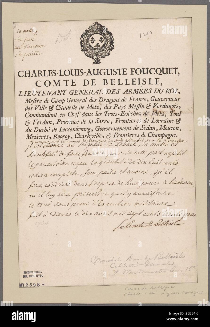 Charles louis auguste hi-res stock photography and images - Alamy