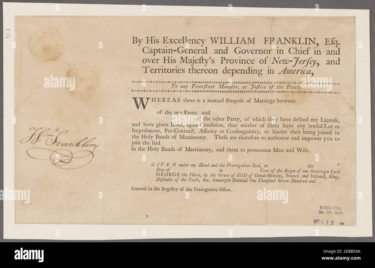 Blank Marriage Certificate 7441