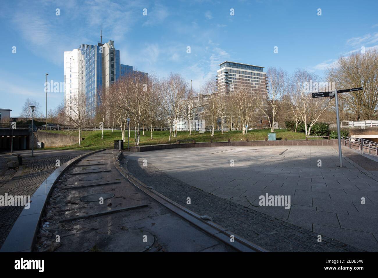 Basingstoke Town centre sky line Stock Photo - Alamy