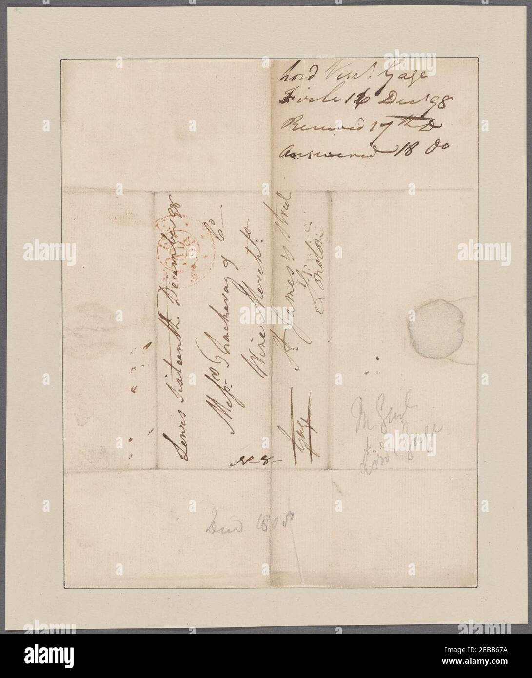 Gage, Thomas. To Mssrs. Thackeray and Co Stock Photo - Alamy