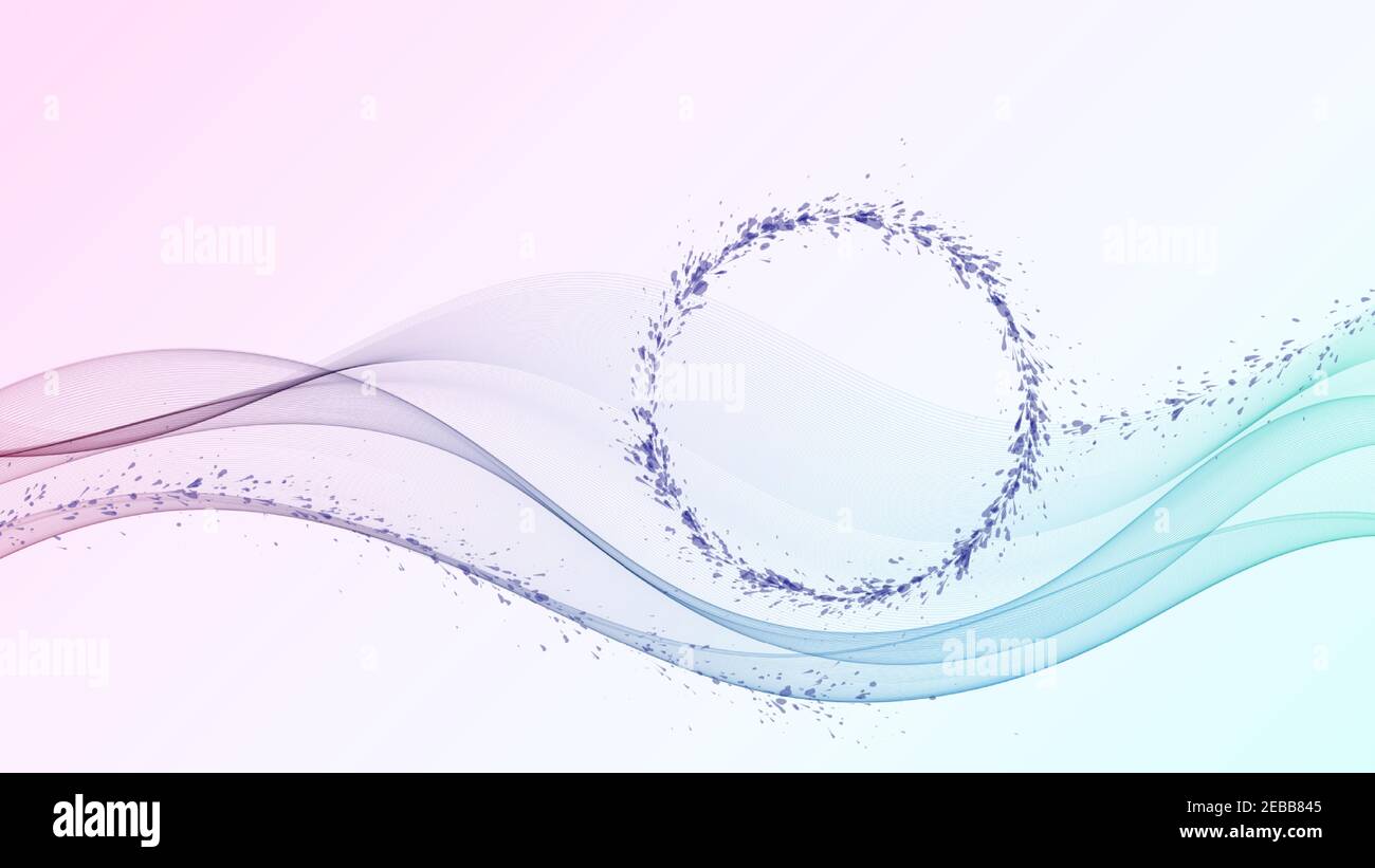 Abstract vector background with smooth color wave. Colorful wavy lines ...