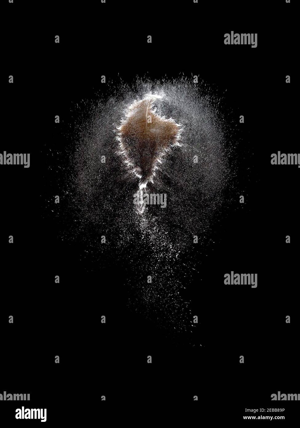 Popping Soap Bubble Exploding on Black Background Stock Photo - Alamy