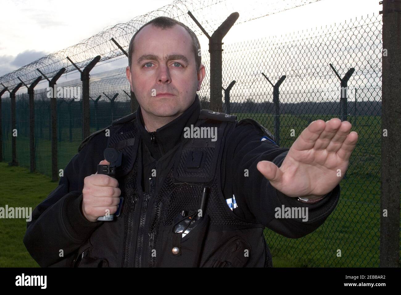 UK Police Officer using Incapacitant Spray Stock Photo - Alamy