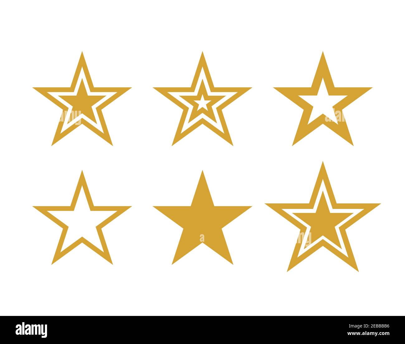 Star icons. Vector symbols star isolated on white background Stock ...