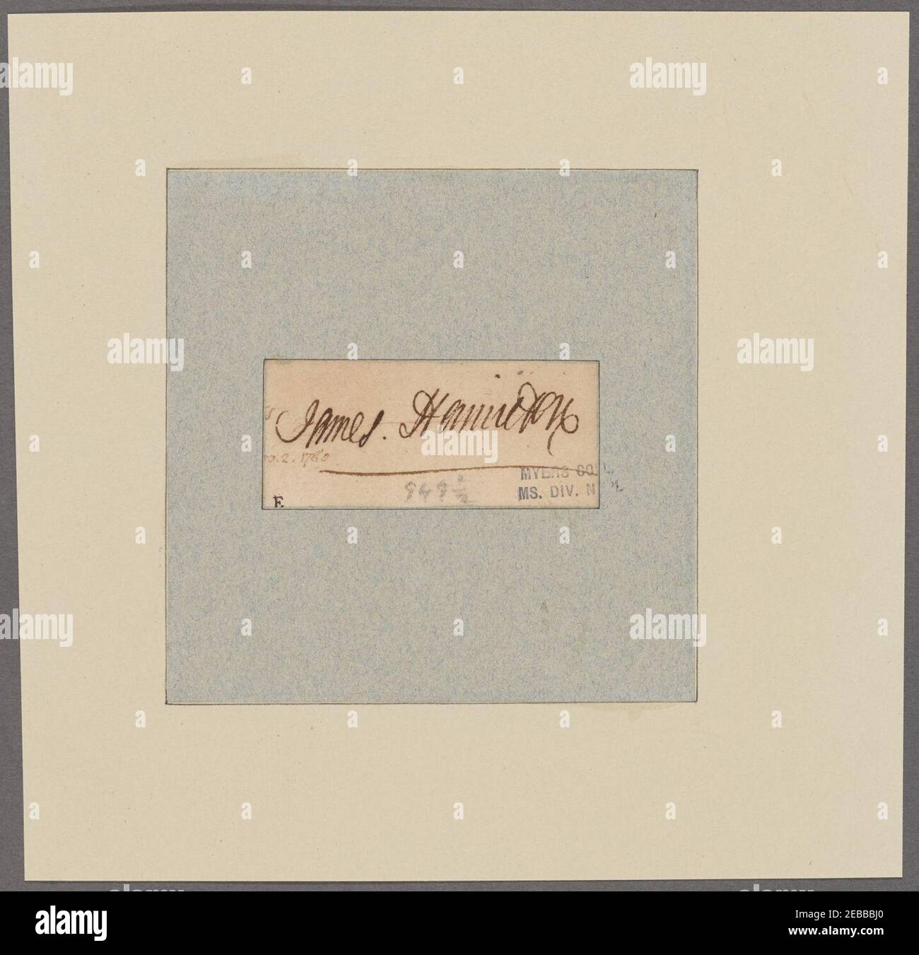 Hamilton, James. Signature Stock Photo - Alamy