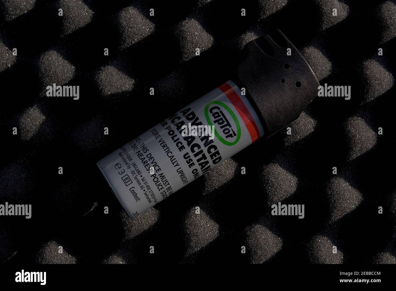 UK Police Officer using Incapacitant Spray Stock Photo - Alamy
