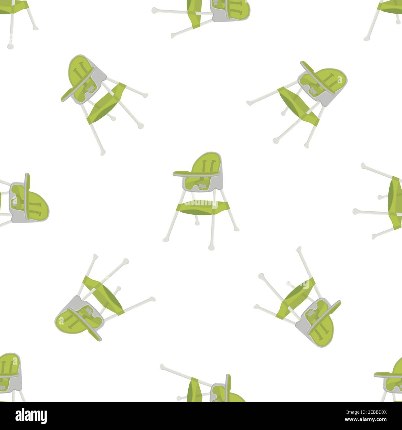 Illustration on theme colorful modern child high chair for baby feeding ...