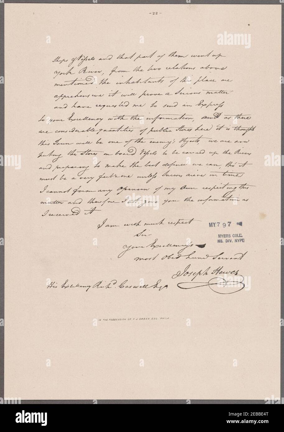 Joseph Hewes High Resolution Stock Photography and Images - Alamy