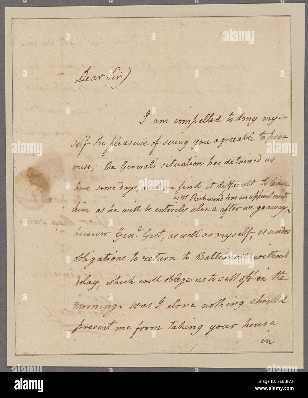 Howard, Col. To General Morgan Stock Photo - Alamy