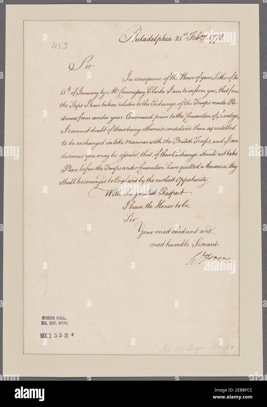 Howe william hi-res stock photography and images - Alamy