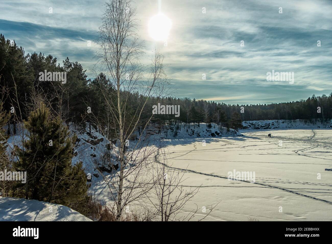 Quarry beautiful sky snowy hi-res stock photography and images - Alamy
