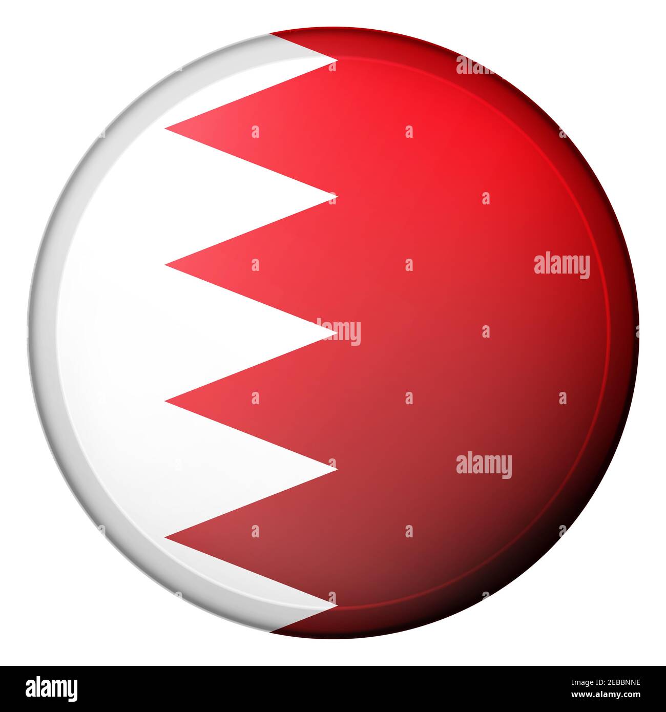 Glass light ball with flag of Bahrain. Round sphere, template icon ...