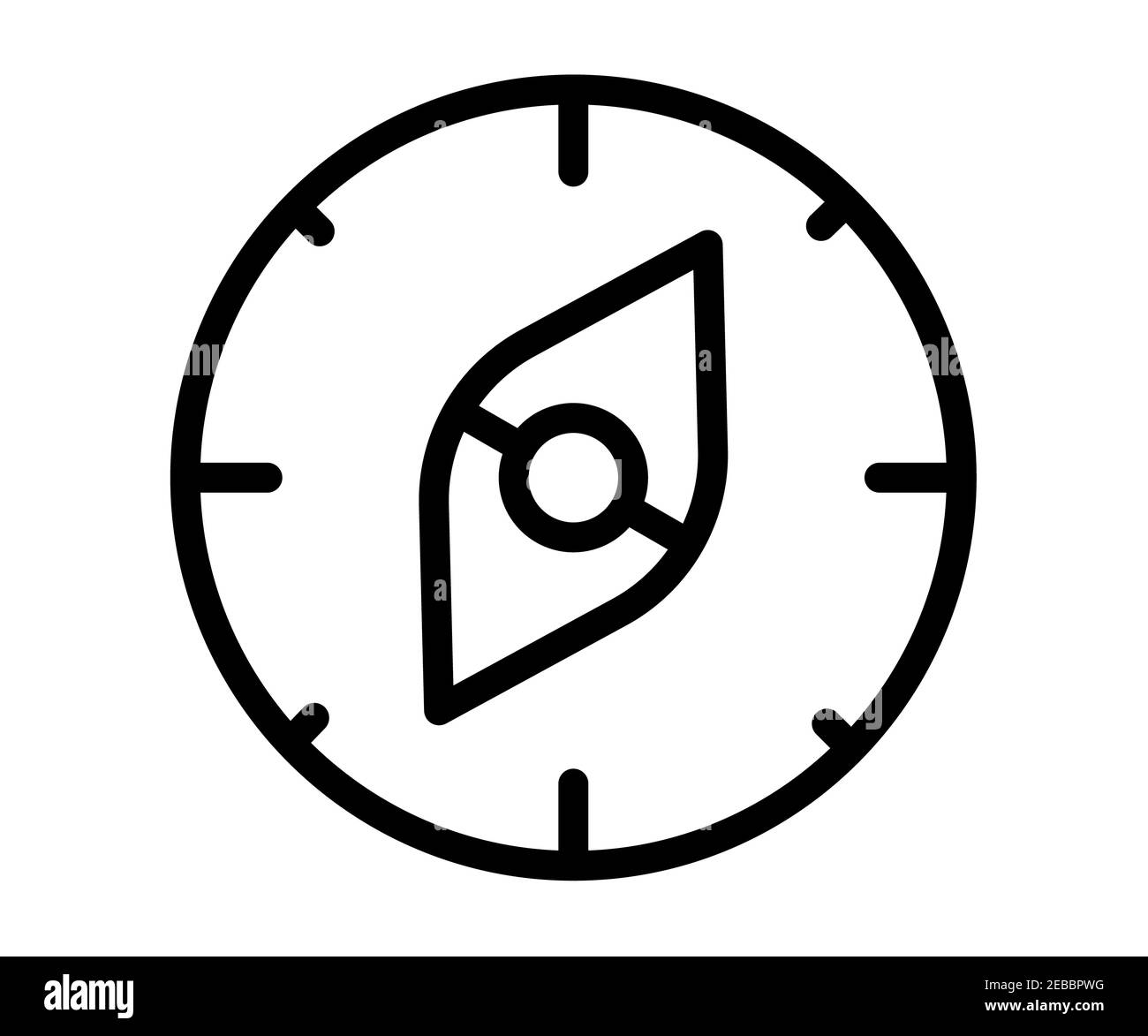compass discovery explore single isolated icon with outline line style ...