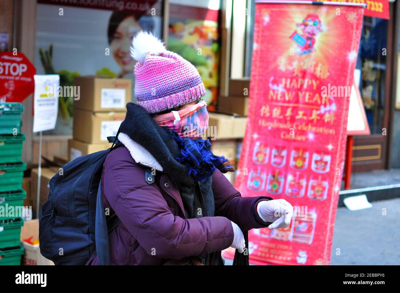 London, UK. 12th Feb, 2021. China Town in Soho, West End of London ...
