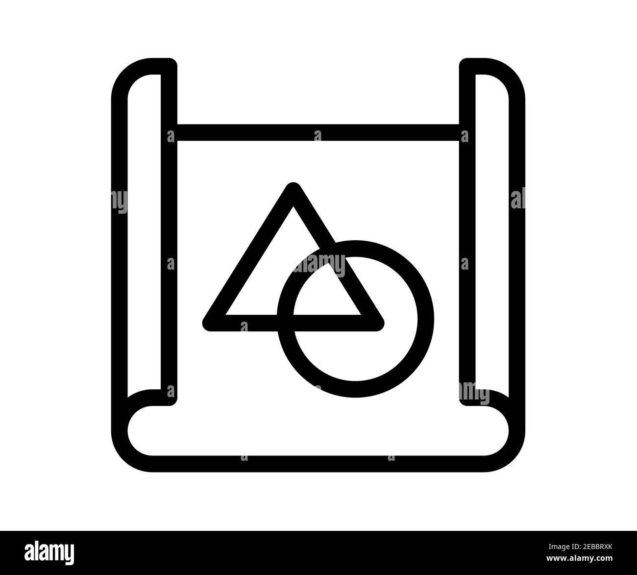 concept blueprint planning single isolated icon with outline line style ...