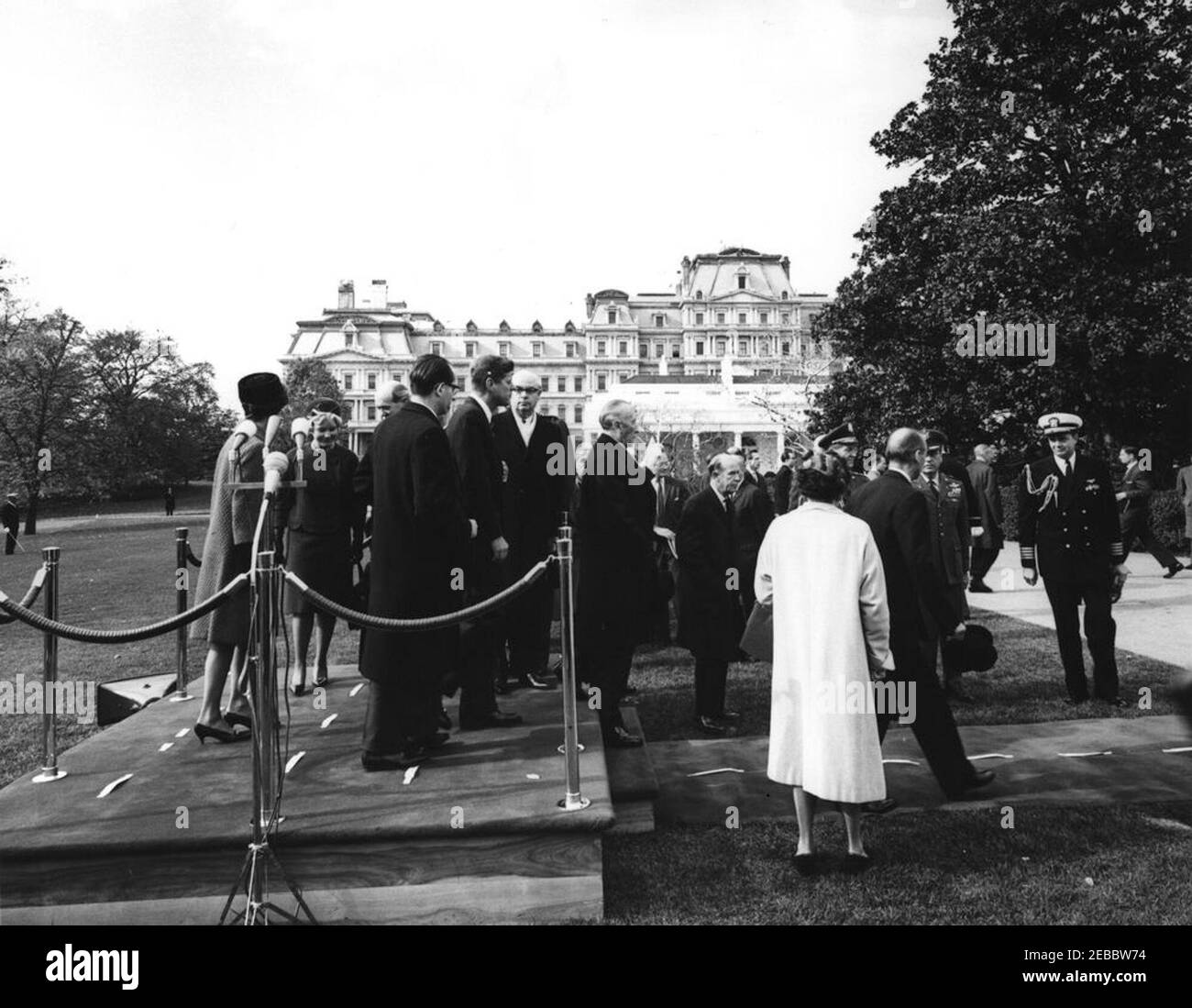 Arrival ceremonies for Konrad Adenauer, Chancellor of West Germany, 10 ...