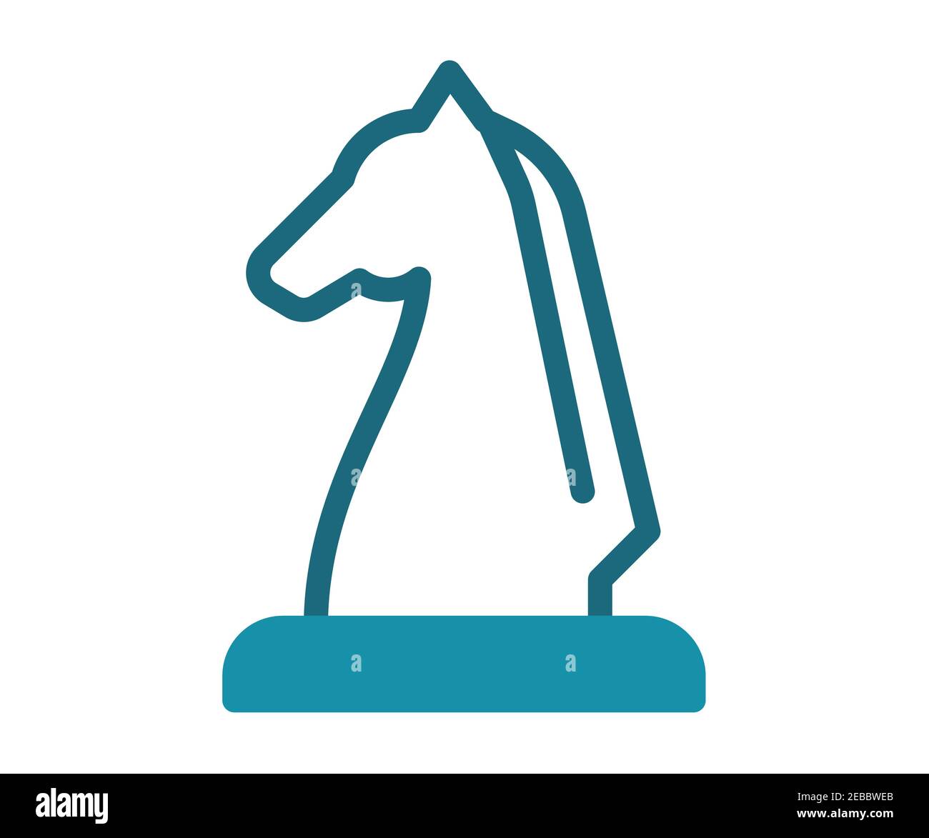 strategy strategist chess single isolated icon with solid line style ...