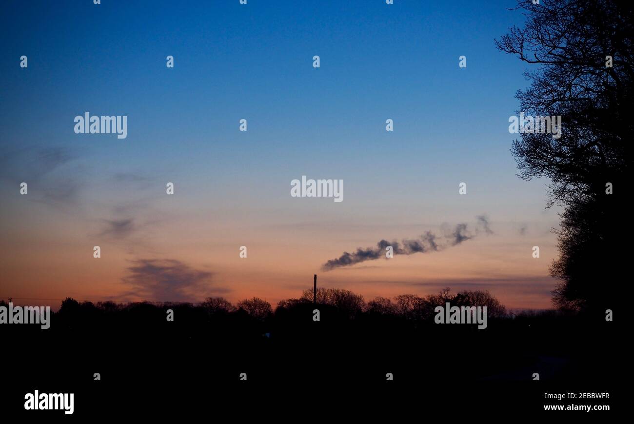 sunrise power station Stock Photo - Alamy