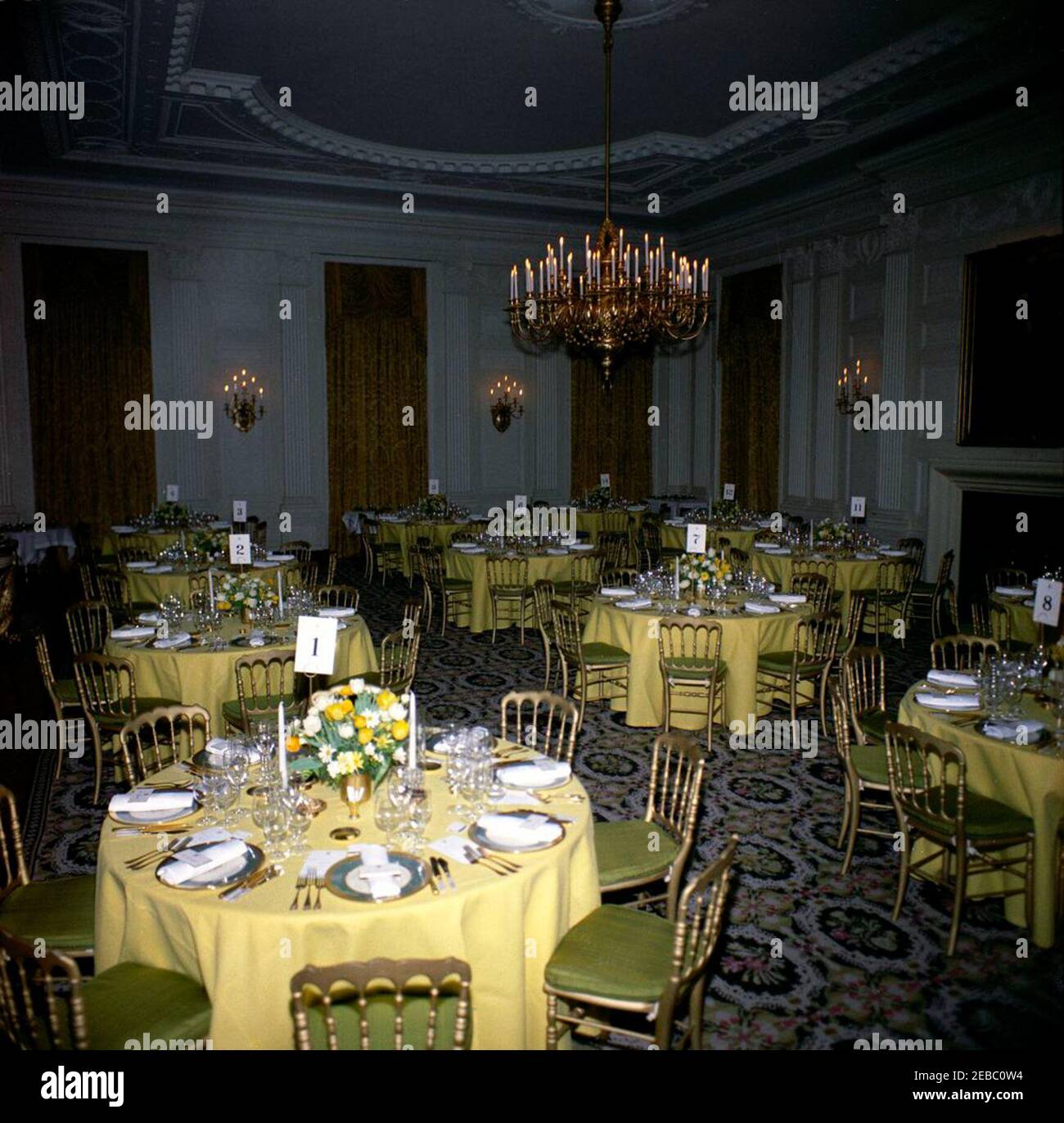 Dinner in honor of Mr. u0026 Mrs. Stephen E. Smith, 8:00PM. Table ...