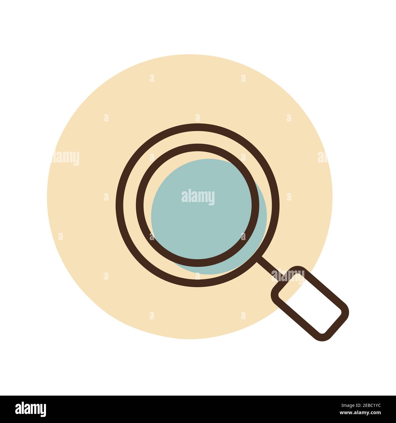 Search magnifier icon. Magnifying glass symbol. Zoom pictogram. E ...