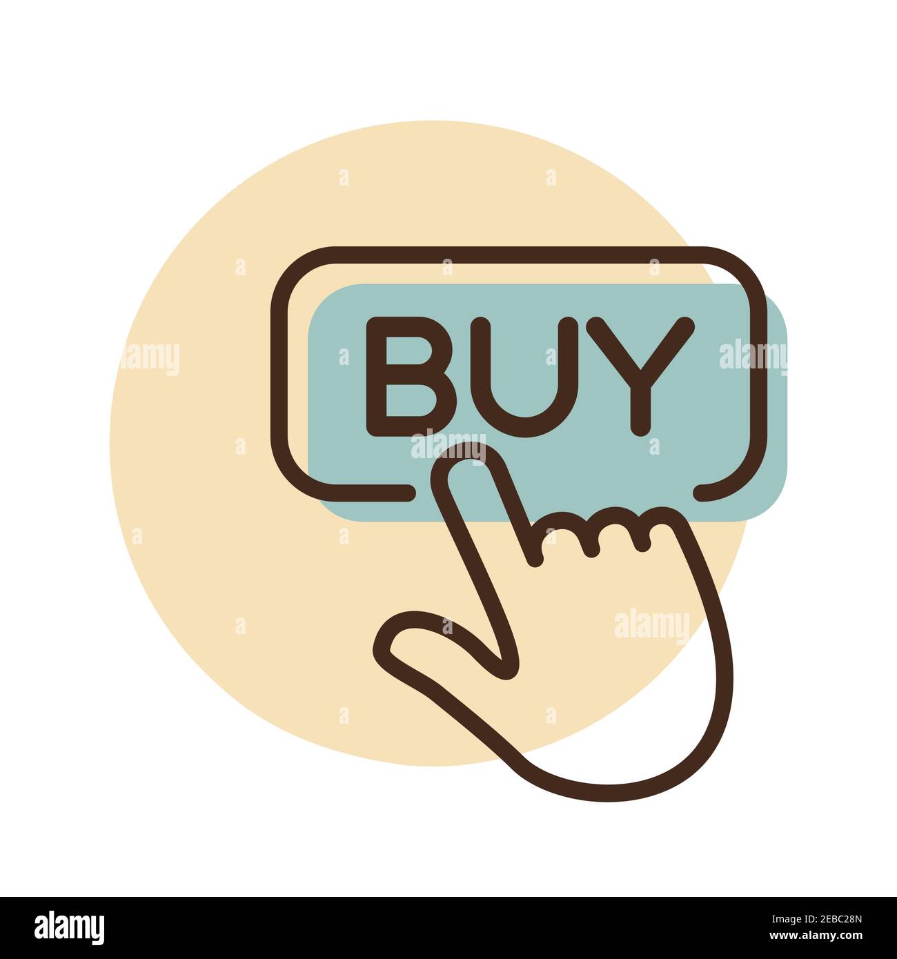Finger pointing to buy sign icon. E-commerce sign. Graph symbol for ...