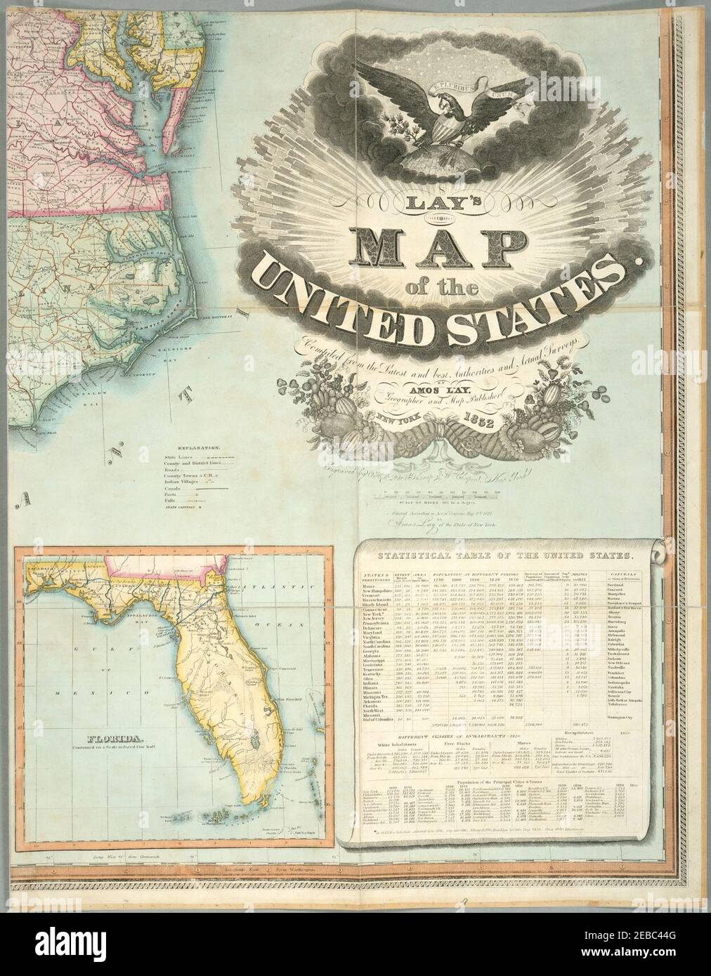 Lay's map of the United States Stock Photo - Alamy